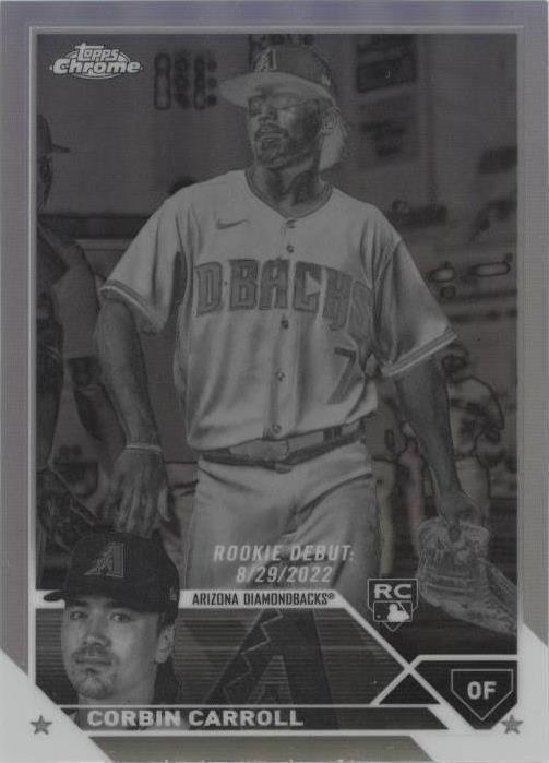 2023 Topps Chrome Update Series - Rookie Debut Corbin Carroll #USC220 Negative Refractor (RC ...