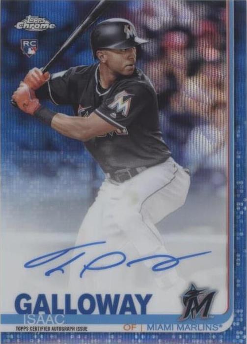 2019 Topps Chrome - Rookie Autographs Blue Wave Refractor #RA-IG Isaac Galloway /150 (AU, RC ...