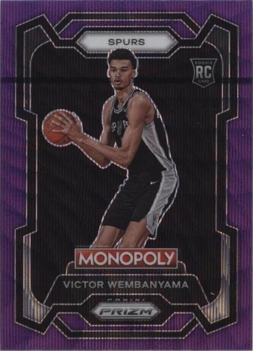 2023-24 Panini Prizm Monopoly - Purple Wave Prizm #81 Victor Wembanyama ...