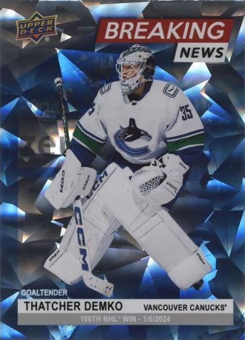 2024-25 Upper Deck Series 1 - Breaking News Thatcher Demko #BN-20 for ...