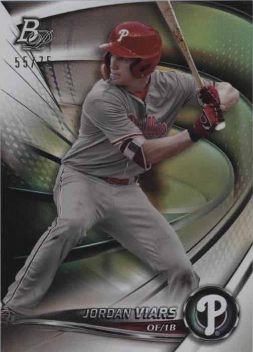 2022 Bowman Platinum - Top Prospects Jordan Viars #TOP-55 Platinum Bar ...