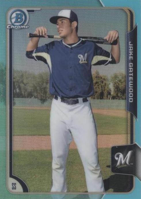 2015 Bowman Draft - Chrome Jacob Gatewood #104 Sky Blue Refractor (RC ...