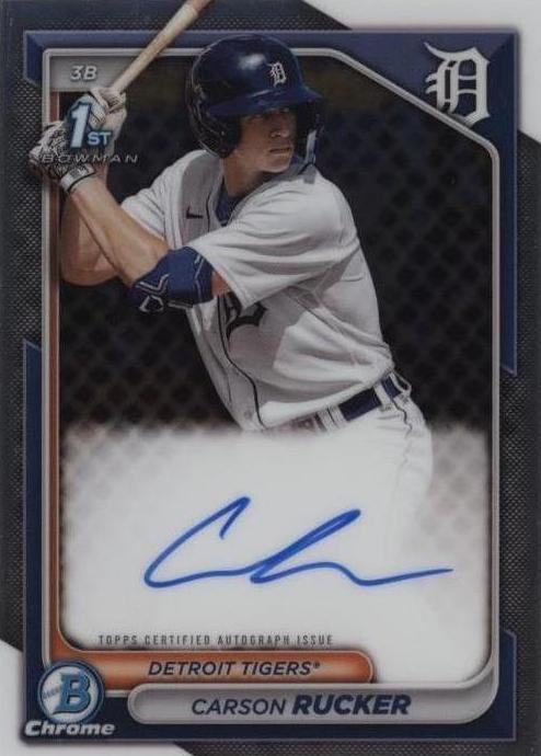 2024 Bowman - Chrome Prospect Autographs Carson Rucker #CPA-CR (AU, RC ...