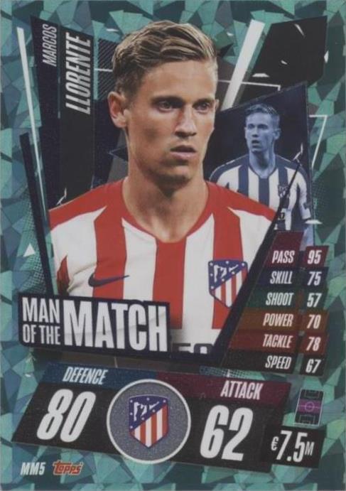 2020-21 Topps Match Attax UCL - Man of the Match Marcos Llorente #MM5 for sale online | eBay