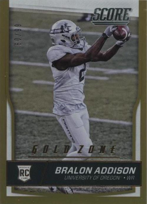 2016 Score - Rookies Bralon Addison #376 Jumbo Gold Zone /99 (RC) for ...
