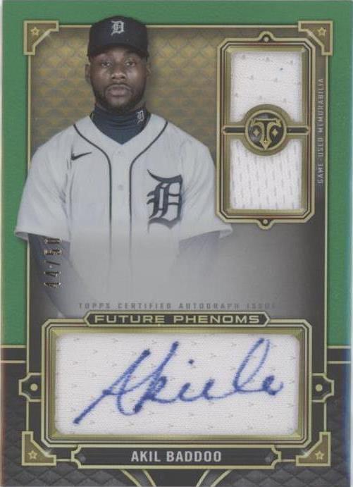 2022 Topps Triple Threads - Rookie and Future Phenom Autographed Relics Emerald #RFPAR-ABA Akil ...
