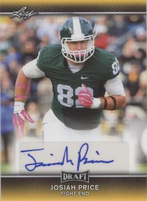 2017 Leaf Draft - Autographs Josiah Price #A-JP1 Gold (AU, RC) for sale ...