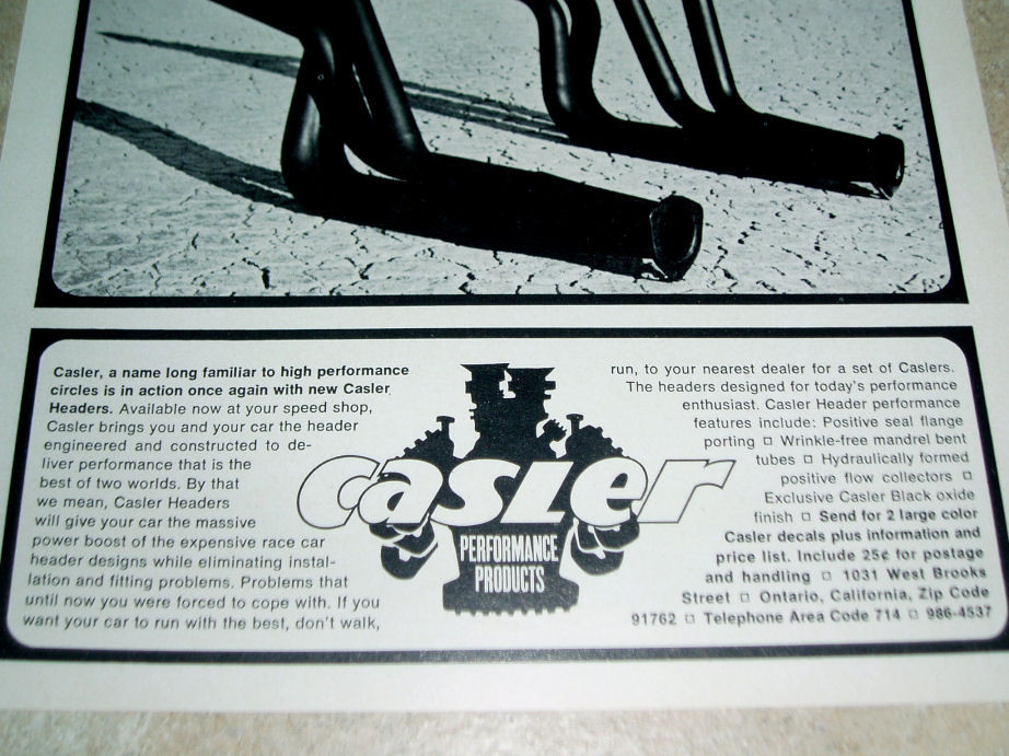 Sell 1969 CHEVY CAMARO SS/Z28-VINTAGE CASLER EXHAUST HEADERS AD-350/396 ...