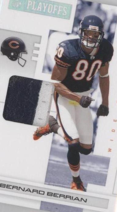 2007 Playoff NFL Playoffs - Bernard Berrian #16 Silver Materials Prime ...
