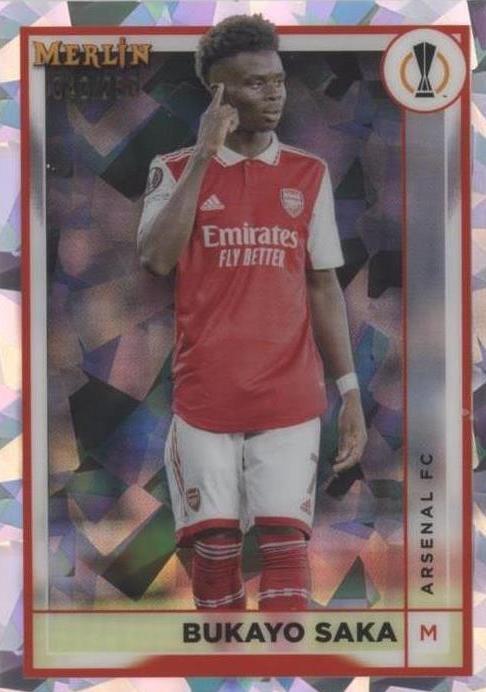 2022-23 Topps Merlin UEFA Club Competitions - Bukayo Saka #12 Atomic Refractor /250 for sale ...