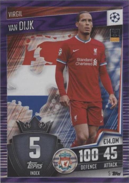 2020-21 Topps Match Attax 101 - Purple #5 Virgil Van Dijk for sale ...