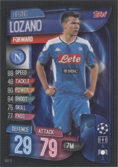 2019-20 Topps UCL Match Attax US Edition - #NAP 8 Hirving Lozano for ...