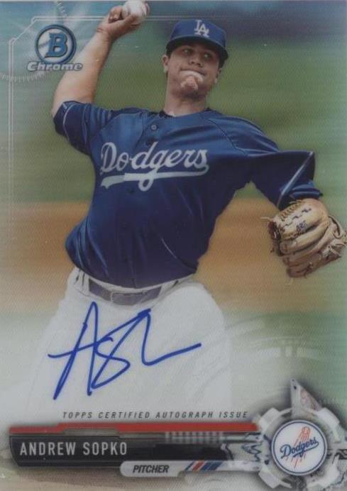 2017 Bowman - Chrome Prospect Autographs Andrew Sopko #CPA-AS Refractor ...