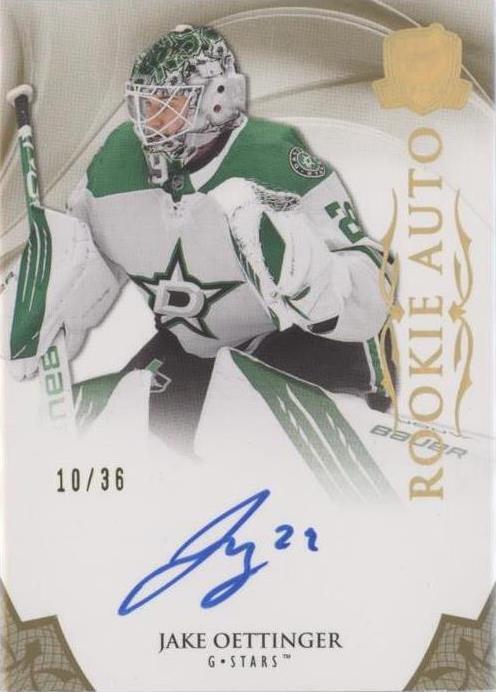 2020-21 Upper Deck The Cup - Rookie Jake Oettinger #137 Gold Spectrum ...