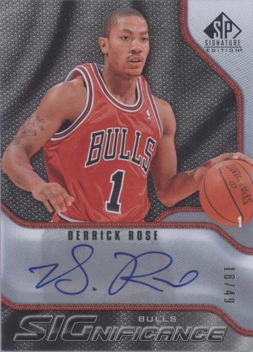 2009-10 SP Signature Edition - SIGnificance #S-DR Derrick Rose /49 (AU ...