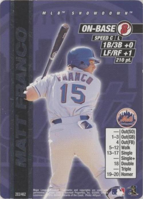 2000 MLB Showdown - Matt Franco #283 Unlimited for sale online | eBay