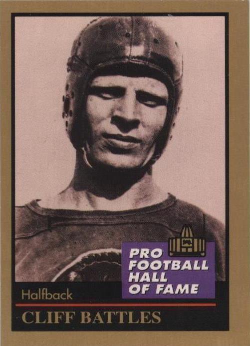 1991 Enor Pro Football Hall of Fame - Cliff Battles #6 (RC) for sale ...