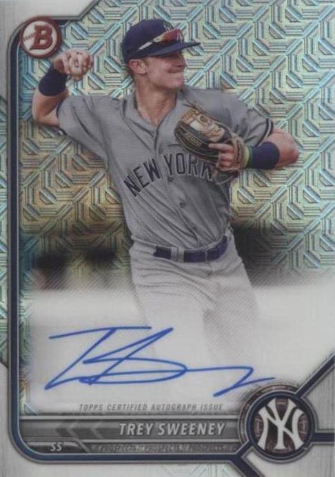 2022 Bowman Chrome - Mega Box Chrome Mojo Autographs Trey Sweeney #BCMA ...
