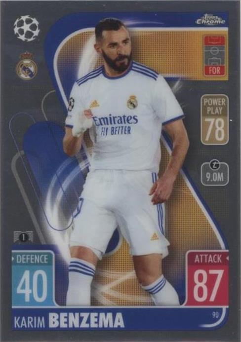 2021-22 Topps Chrome Match Attax UCL - #90 Karim Benzema for sale ...