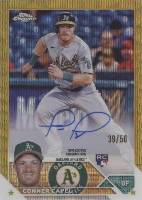 2023 Topps Chrome - Rookie Autographs Conner Capel #RA-CCL Gold Wave ...