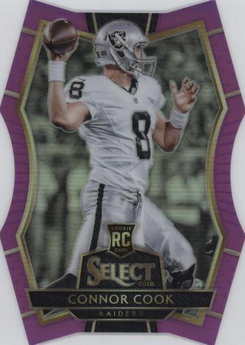 2016 Panini Select - Premier Level Die-Cut Connor Cook #165 Purple ...