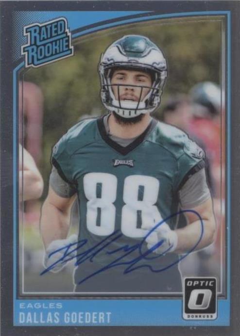 2018 Donruss Optic - Rated Rookie Dallas Goedert #197 Autographs /125 ...