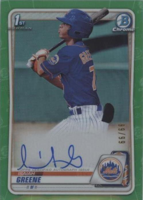 2020 Bowman Draft - Chrome Draft Picks Autographs Isaiah Greene #CDA-IG ...