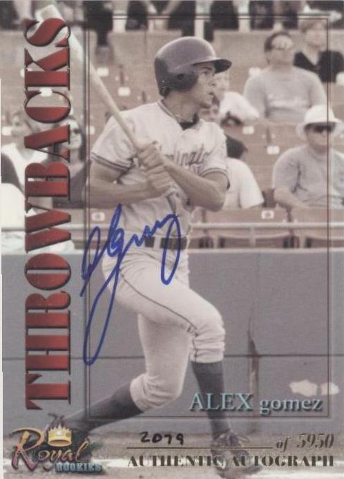 2001 Royal Rookies Throwbacks - Alexis Gomez #25 Autographs /5950 (AU ...