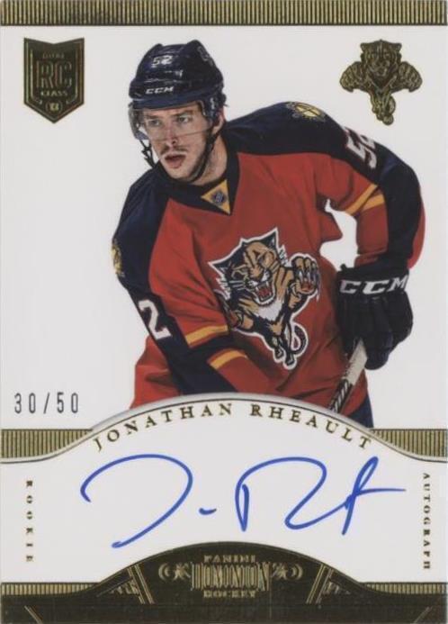 2013-14 Panini Dominion - Rookie Autograph Jon Rheault #115 Gold /50 ...