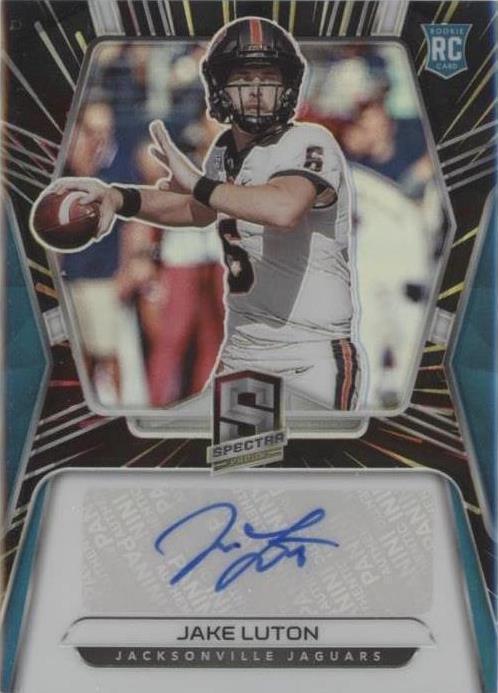 2020 Panini Spectra - Rookie Autographs Jake Luton #16 Hyper /75 (AU ...