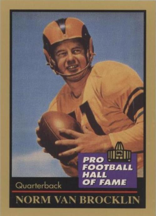 1991 Enor Pro Football Hall of Fame - Norm Van Brocklin #145 for sale ...