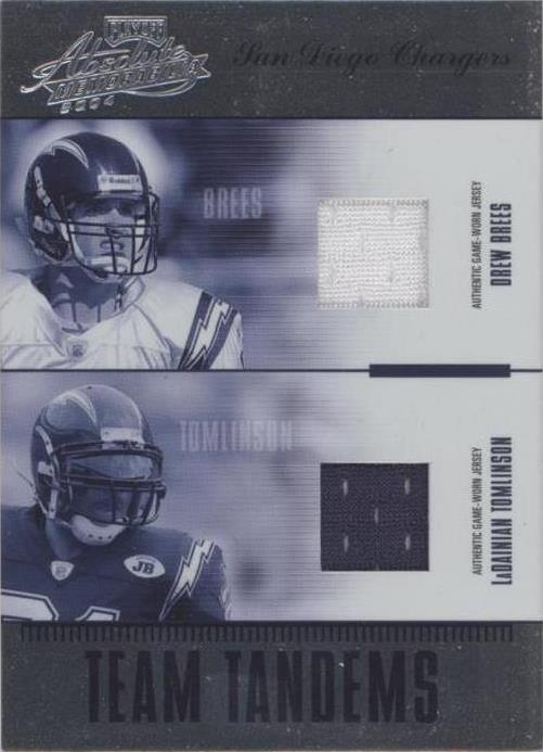 2004 Playoff Absolute Memorabilia - Team Tandems Materials #TAN-21 Drew Brees, LaDainian ...