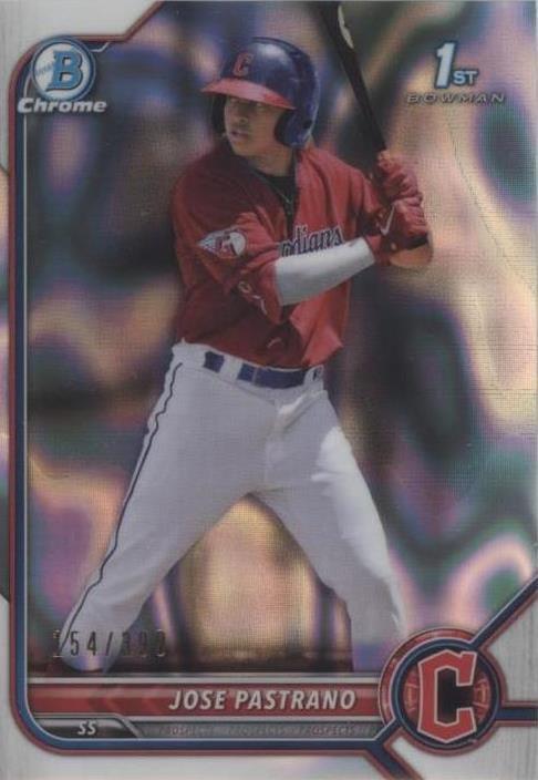 2022 Bowman - Chrome Prospects Jose Pastrano #BCP-21 Lava Refractor ...