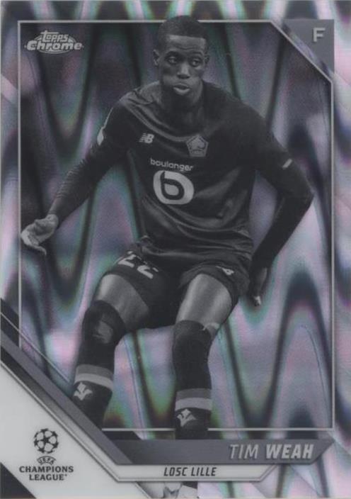 2021-22 Topps Chrome UCL - Timothy Weah #189 Black & White RayWave Refractor for sale online | eBay