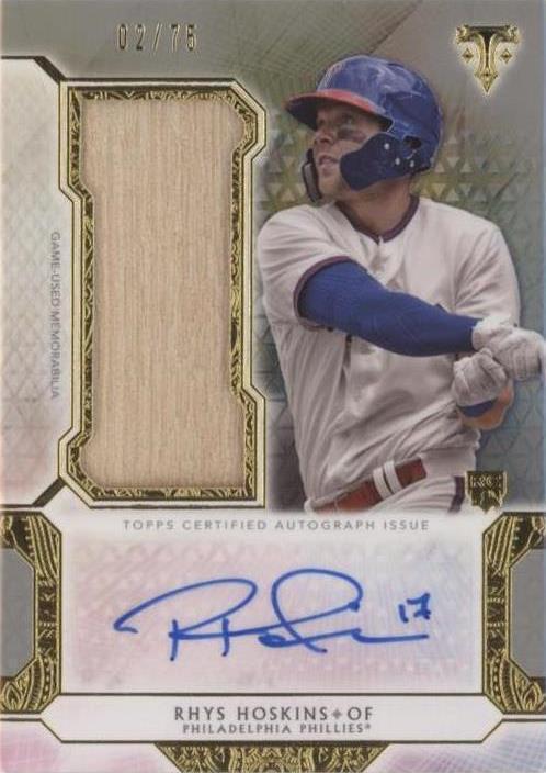 2018 Topps Triple Threads - Autograph Single Jumbo Relics Rhys Hoskins ...