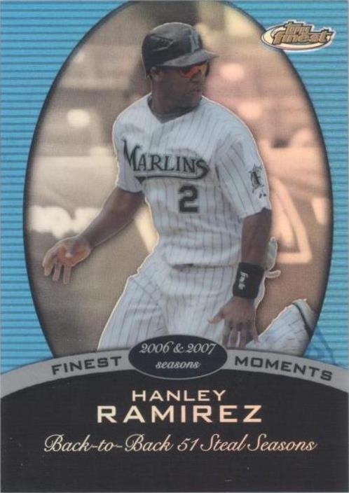 2007 Topps Finest - Rookie Finest Moments Blue Refractor #RFM-HR Hanley ...