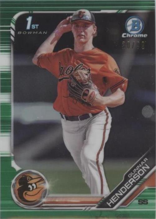 2019 Bowman Draft - Chrome Green Refractor #BDC-22 Gunnar Henderson /99 (RC) for sale online | eBay