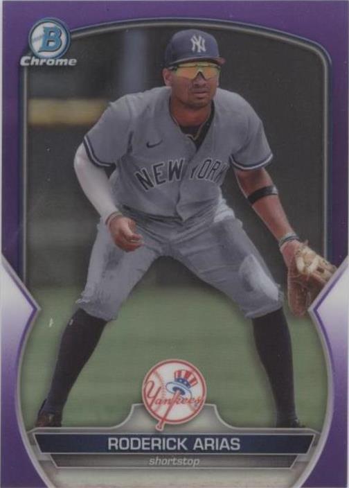 2023 Bowman Chrome - Prospects Roderick Arias #BCP-199 Purple Refractor ...
