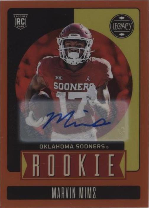 2023 Panini Legacy - Rookies Premium Penmanship Orange #172 Marvin Mims ...