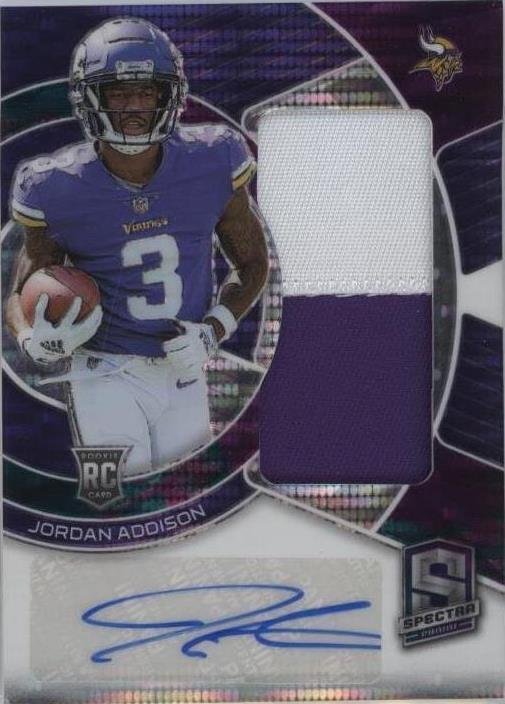 2023 Panini Spectra - Radiant Rookie Patch Signatures Jordan Addison # ...