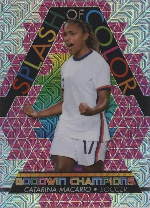 2022 Upper Deck Goodwin Champions - Splash of Color Platinum Catarina Macario #SCP11 Pink Traxx ...