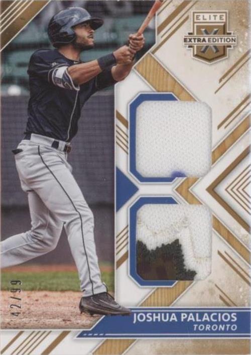 2018 Panini Elite Extra Edition - Dual Materials Gold #DM-JP Joshua Palacios /99 (MEM, RC) for ...