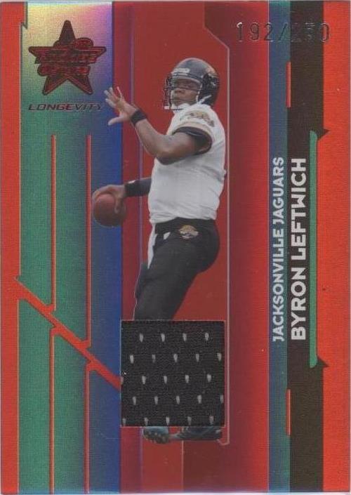 2006 Leaf Rookies & Stars Longevity - Ruby Materials #52 Byron Leftwich ...