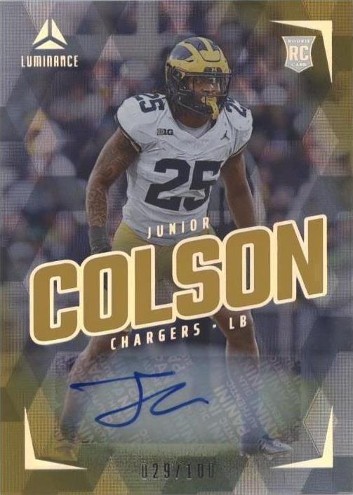 2024 Panini Luminance - Rookies Junior Colson #150 Gold Autographs /100 ...