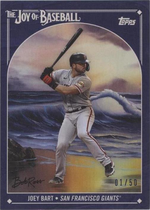 2023 Topps X Bob Ross The Joy of Baseball - Prussian Blue Canvas #23 ...