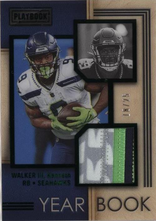 2022 Panini Playbook - Yearbook Swatches Green #YS-35 Kenneth Walker ...