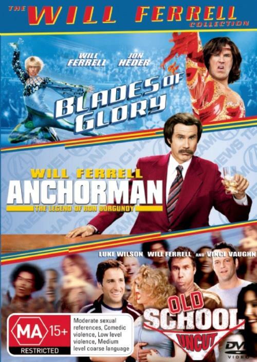 Blades of Glory / Anchorman / Old School (Box Set, DVD, 2007) for sale ...