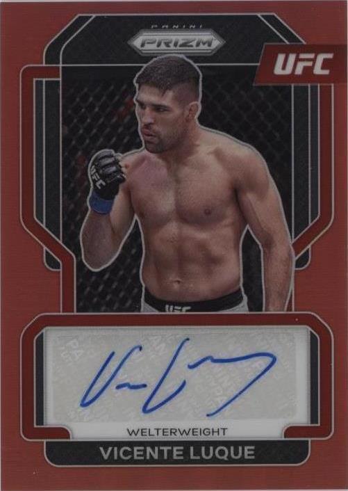 2022 Panini Prizm UFC - Signatures Vicente Luque #SG-VLQ Red Prizm /99 ...