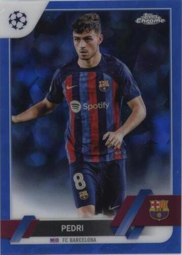 Pedri 2022-23 Topps Chrome UEFA Club Competitions Gold #/50 Pedri 2022-23 Topps Chrome UEFA Club Competitions Gold #/50