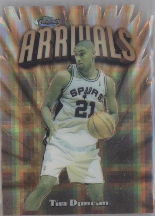 1997-98 Topps Finest - Rare - Gold Tim Duncan #325 Embossed Refractor ...
